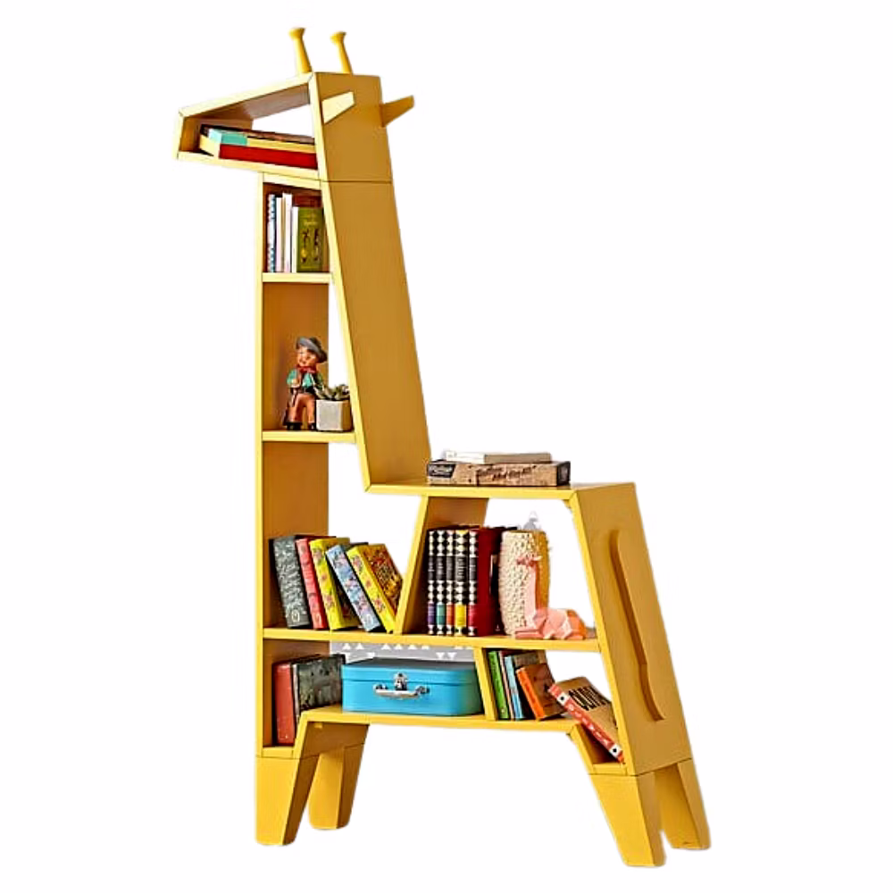 Crate and barrel giraffe bookshelf store