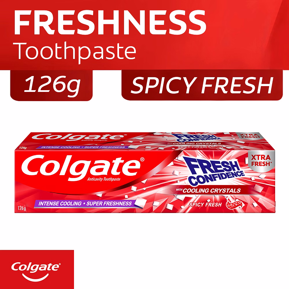 Colgate Toothpaste Fresh Confidence with Cooling Crystals Spicy Fresh ...