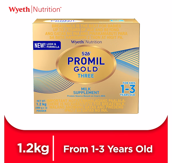 S-26 Promil Gold Three 1-3 Years Old 1.2kg - | Tagum Mall