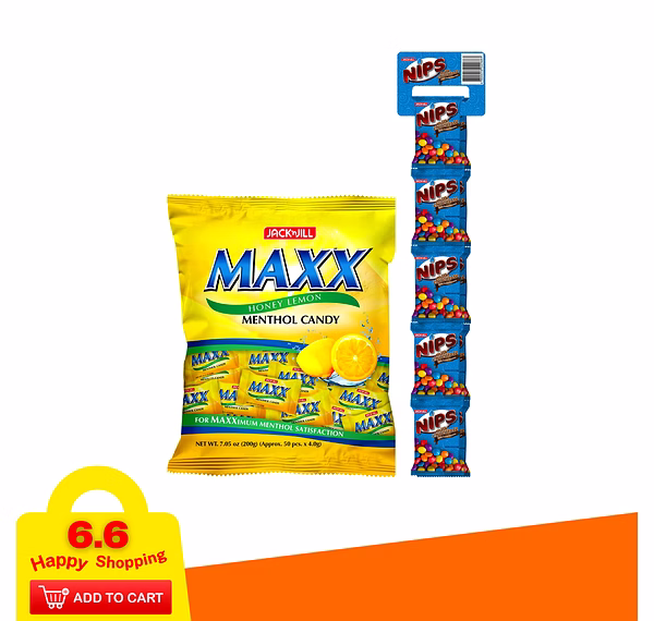 SAVE P15 Buy 1 Maxx Honey-Lemon Menthol Candy 4.0gx50s & Pack Nips Milk ...