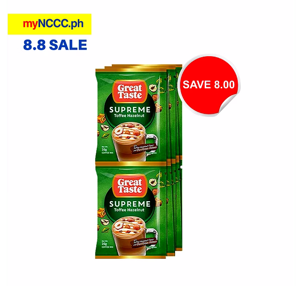 SAVE P8 Buy 1 Great Taste Supreme Toffee Hazelnut Coffee Mix 26gx10s ...