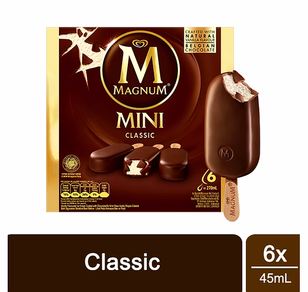 Magnum Minis Classic Ice Cream Pack 6x45ml - | Tagum Mall