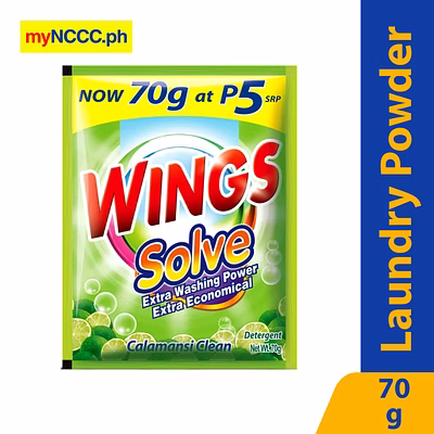 Wings Solve Detergent Powder Washing with Kalamansi Extract 70g ...