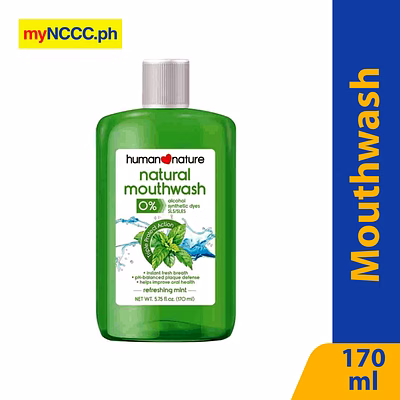 Human Nature Natural Mouthwash Refreshing Mint 170ml - | Tagum Mall