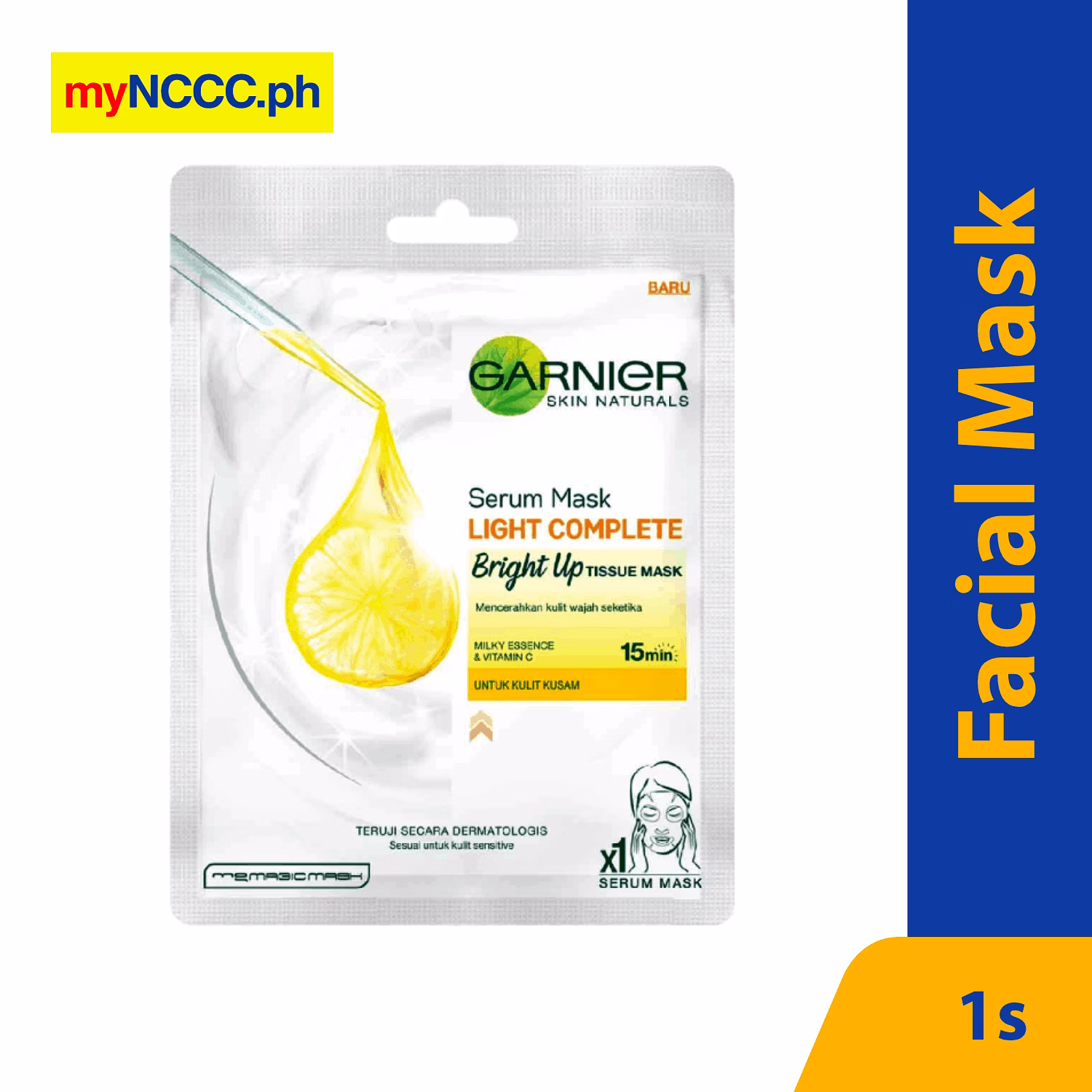 Garnier Skin Naturals Serum Tissue Mask Light Complete Bright Up ...