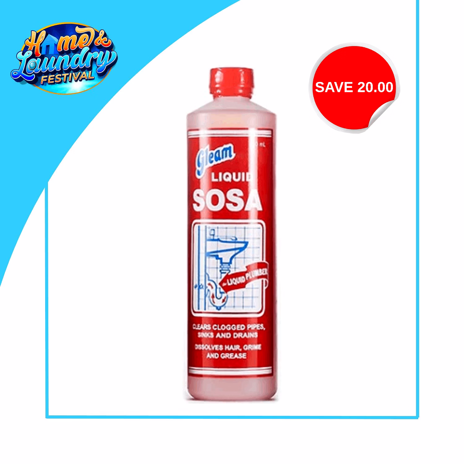 SAVE P20 Buy Gleam Liquid Sosa 500ml - | Tagum Mall