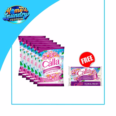 Buy 6 Calla Powder with Fabric Conditioner Floral Fresh 45g FREE Calla ...