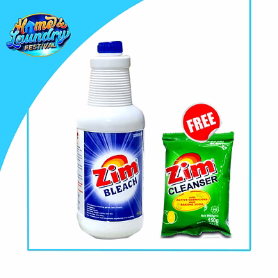 Buy Zim Bleach Regular 1L FREE Zim Cleanser Calamansi Scent Refill 150g ...