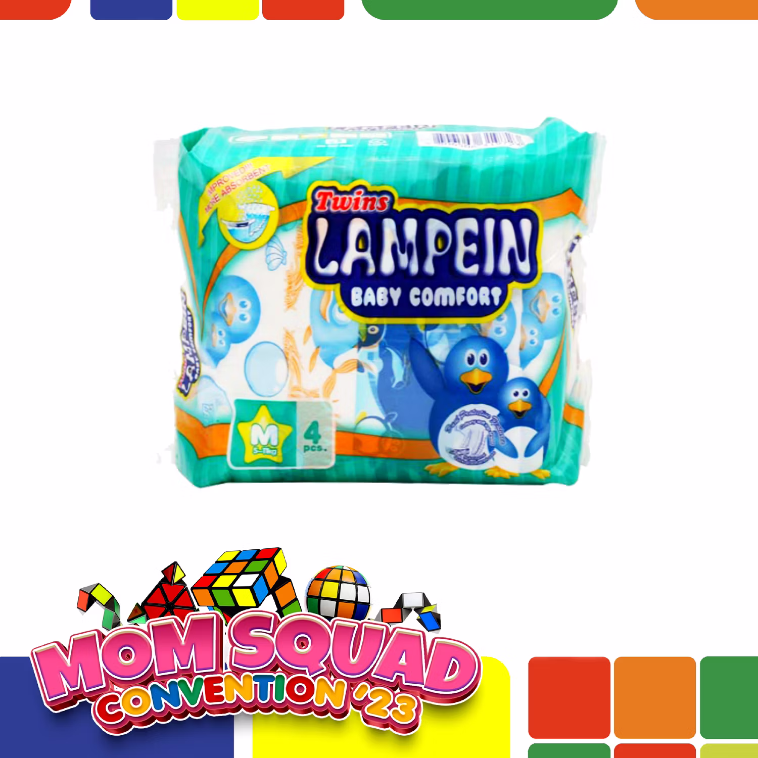 Lampein Baby Basic Diaper Medium 4s - | Tagum Mall