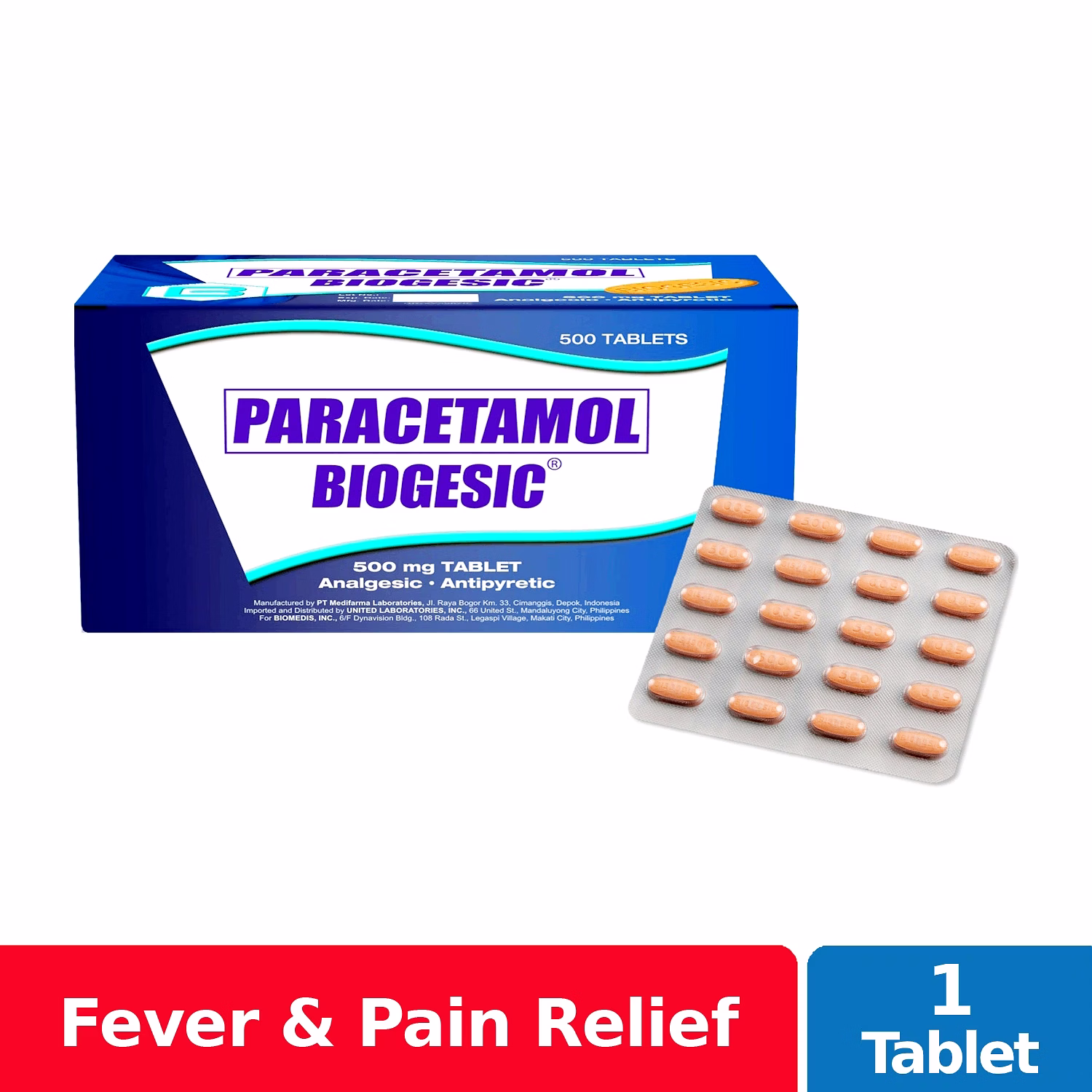 Biogesic 500mg Caplet - | Tagum Mall