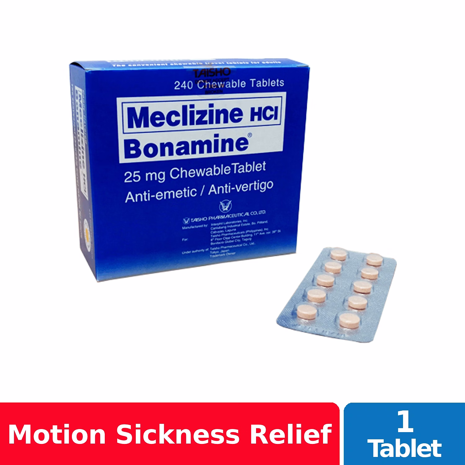 Bonamine 25mg Chewable Tablet - | Tagum Mall