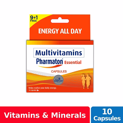 Pharmaton Essential Capsules 9+1 Value Pack - | Tagum Mall