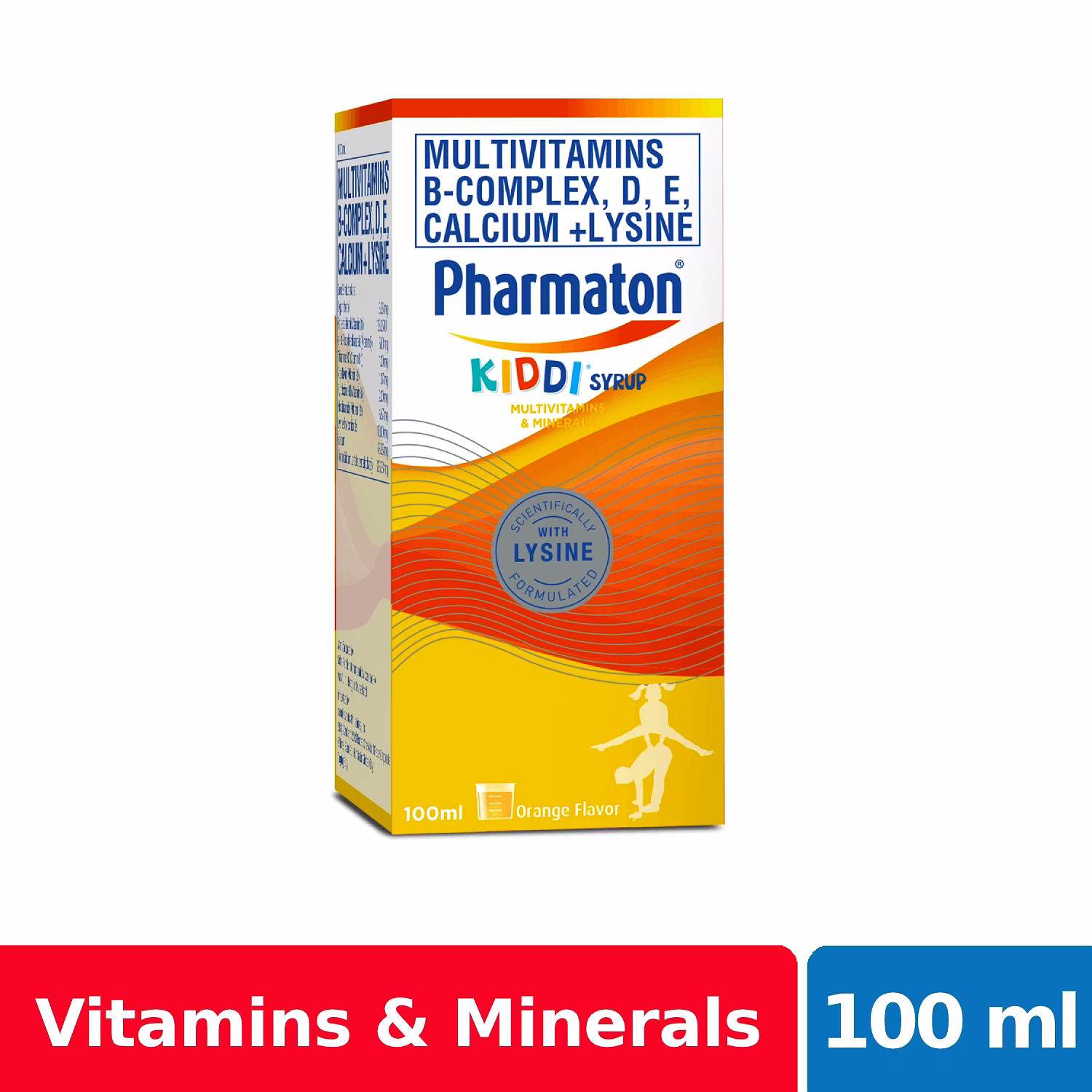 Pharmaton Kiddi Orange Flavor Syrup 100ml - | Tagum Mall