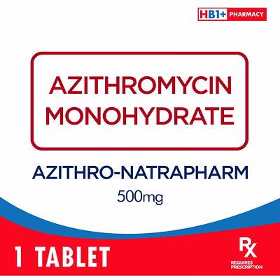 Azithro-Natrapharm 500mg Tablet - | Tagum Mall