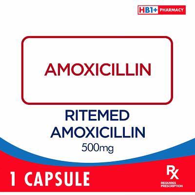 Ritemed Amoxicillin 500mg Capsule - | Palawan Mall
