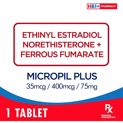 Micropil Plus 35mcg / 400mcg / 75mg Tablet - | Palawan Mall