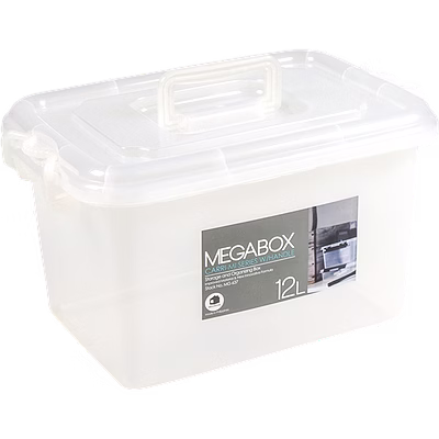 Mega Storage Box Transparent Clear - 12 L | Tagum Mall
