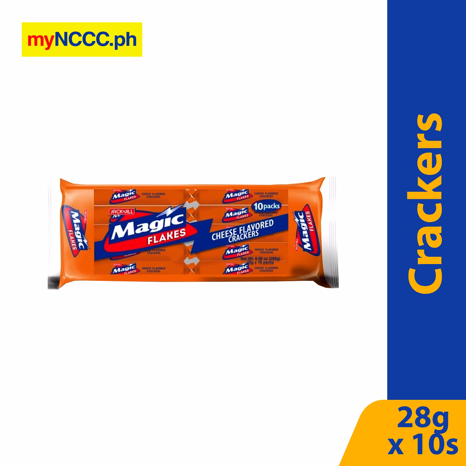 Magic Flakes Crackers Cheese Flavor 28gx10s - | Palawan Mall