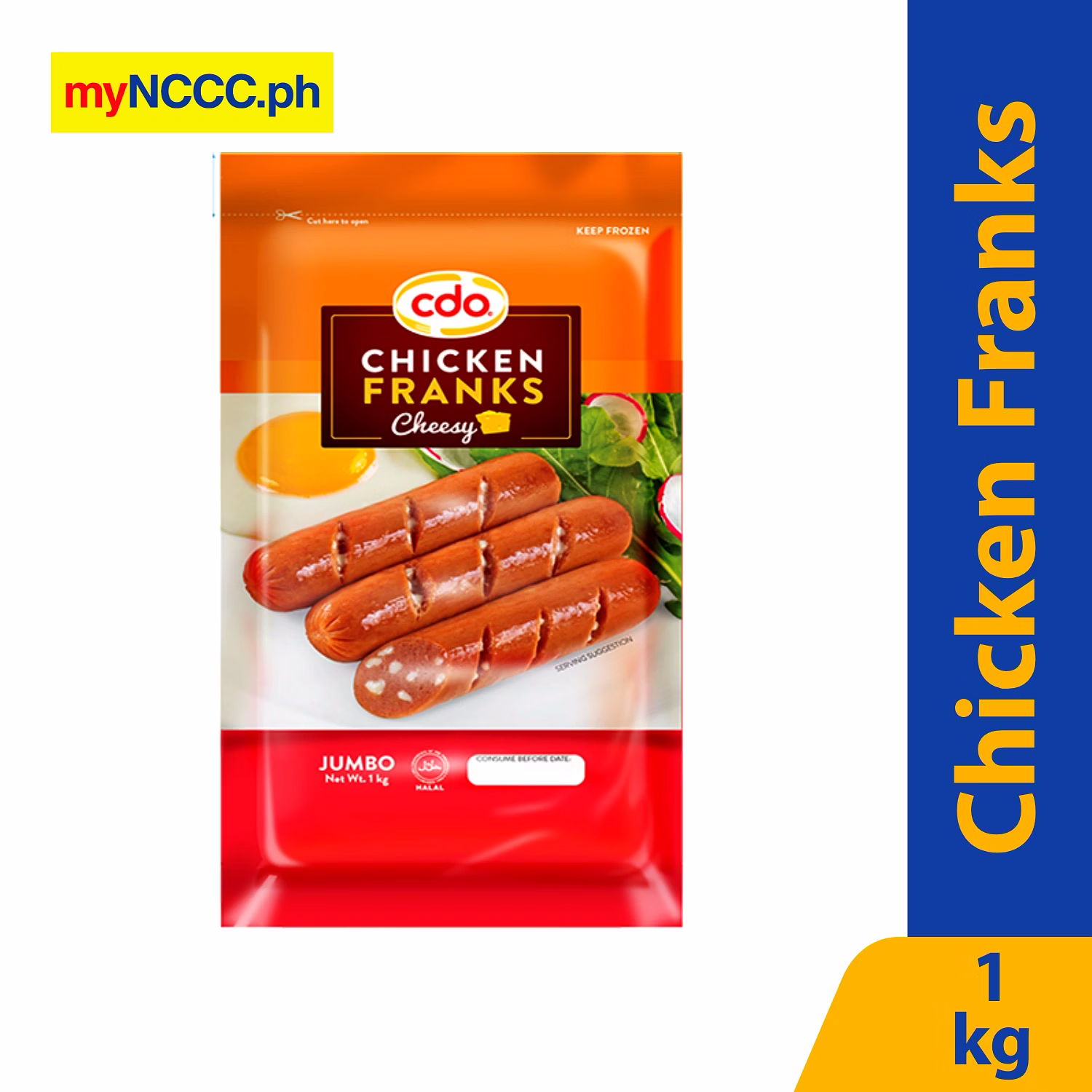 CDO Cheesy Chicken Franks Jumbo 1kg - | Palawan Mall