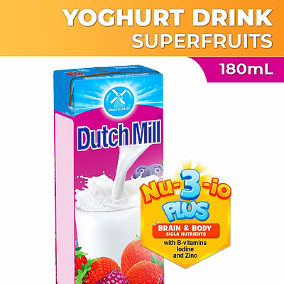 Dutch Mill Yoghurt Drink Superfruits with Mixed Berries Juice 180ml ...