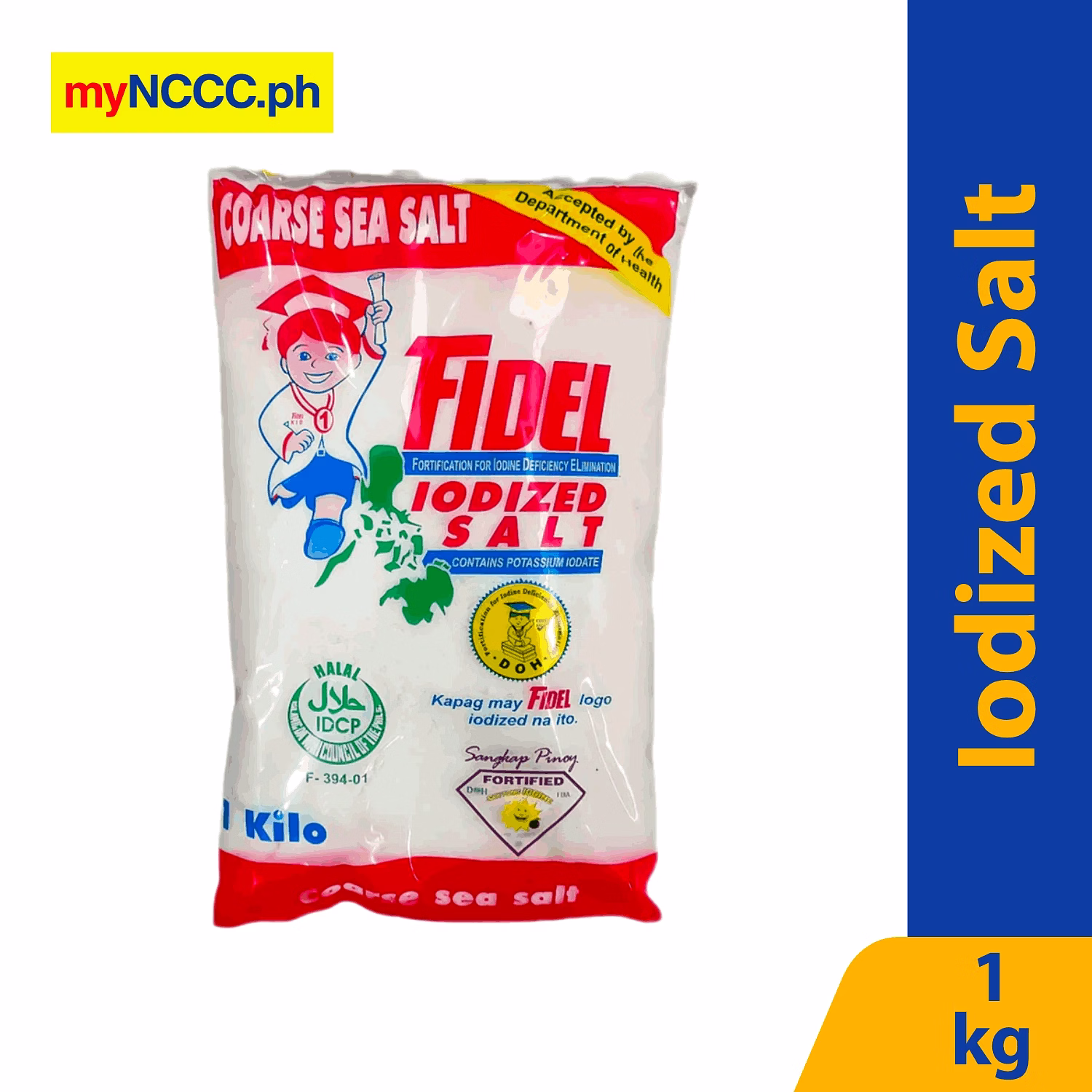 Fidel Iodized Salt Coarse 1kg - | Palawan Mall