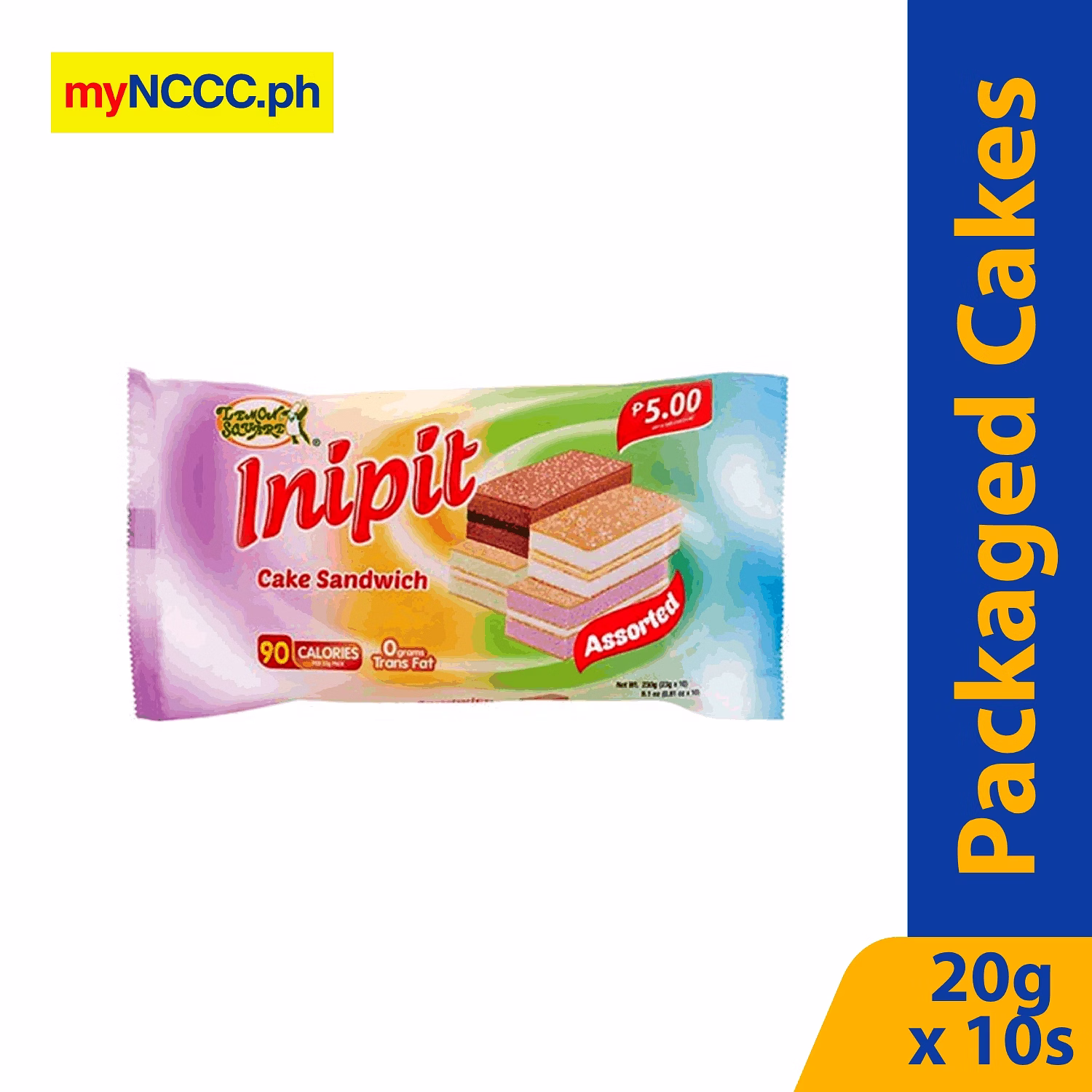 Lemon Square Inipit Assorted Cake Sandwich 20gx10s - | Palawan Mall