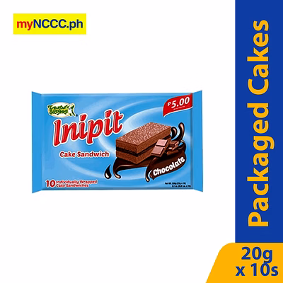 Lemon Square Inipit Chocolate Cake Sandwich 20gx10s - | Palawan Mall