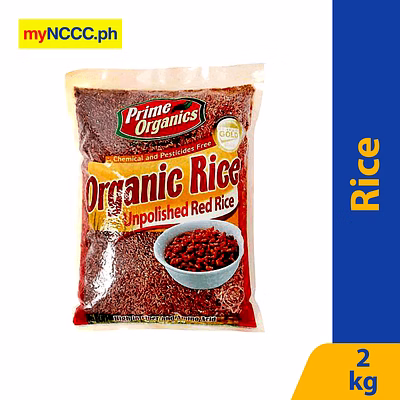 Prime Organics Unpolished Red Rice 2kg - | Palawan Mall