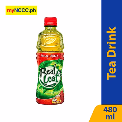 Real Leaf Green Tea Honey Apple 480ml - | Palawan Mall