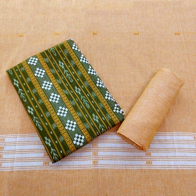 GiTAGGED Orissa Ikat Green Geometric Salwar Suit Set - Traditional ...