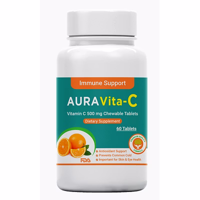 AURAVITA-C Vitamin C 500 mg Chewable Tablets (60 Tablets) - | Indian Business Portal