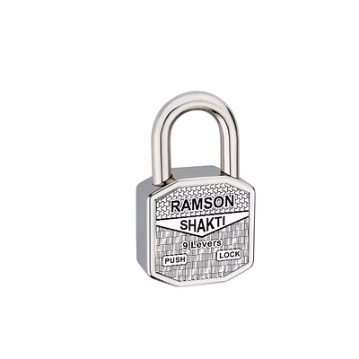 RAMSON PADLOCK SHAKTI - 60mm, 9 Levers, Push Lock, 3 Keys | by MODERN OVERSEAS