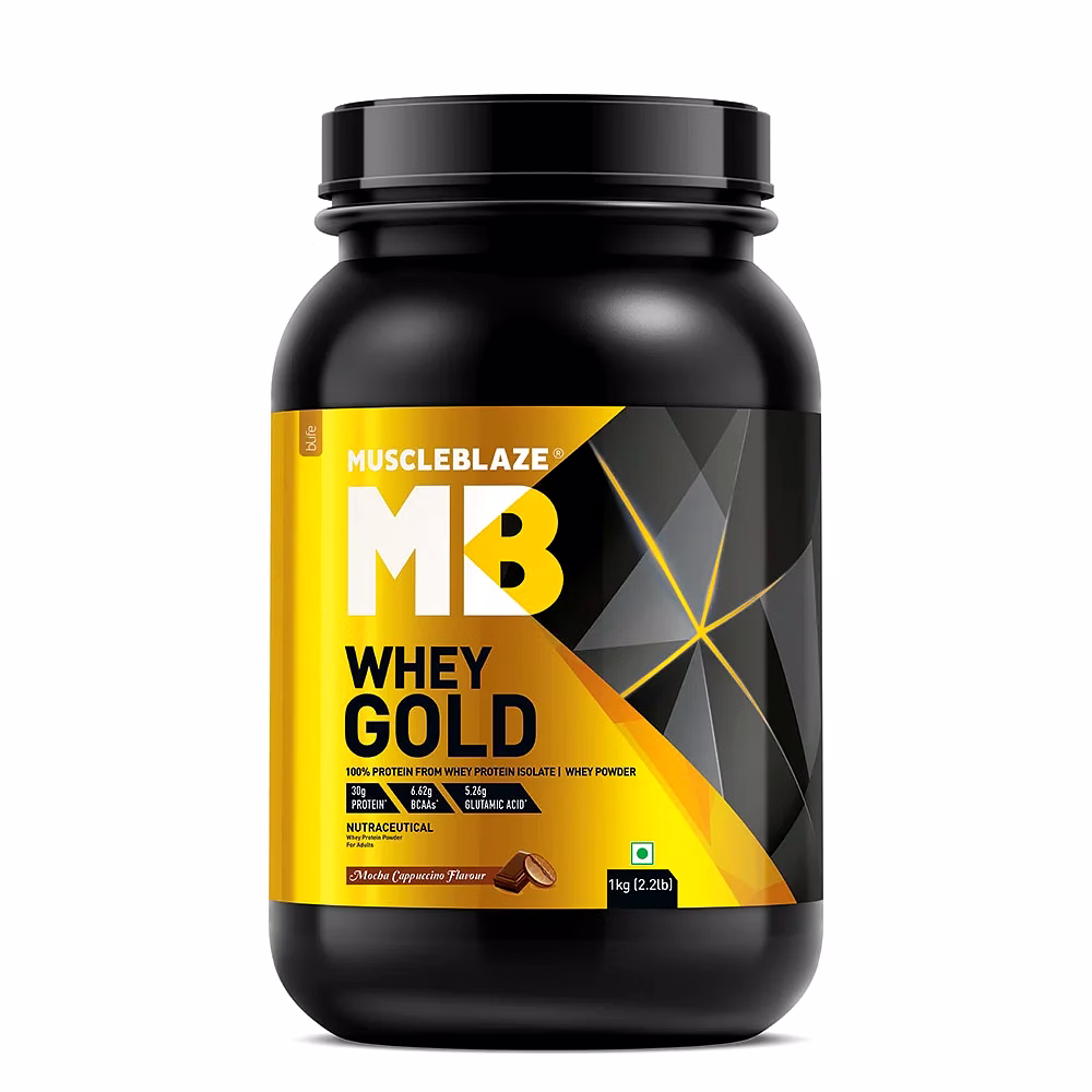 MuscleBlaze Whey Gold, 100% Whey Protein Isolate, pid-5056689 ...